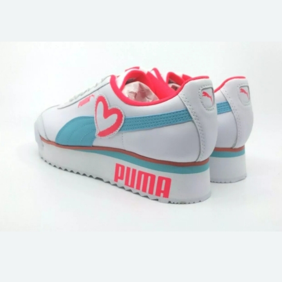 Puma | Shoes | Puma Amor Heart Women Whitemilky Bluepink Alert | Poshmark